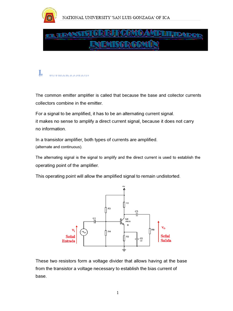 BJT in Common Emitter | PDF | Bipolar Junction Transistor | Amplifier