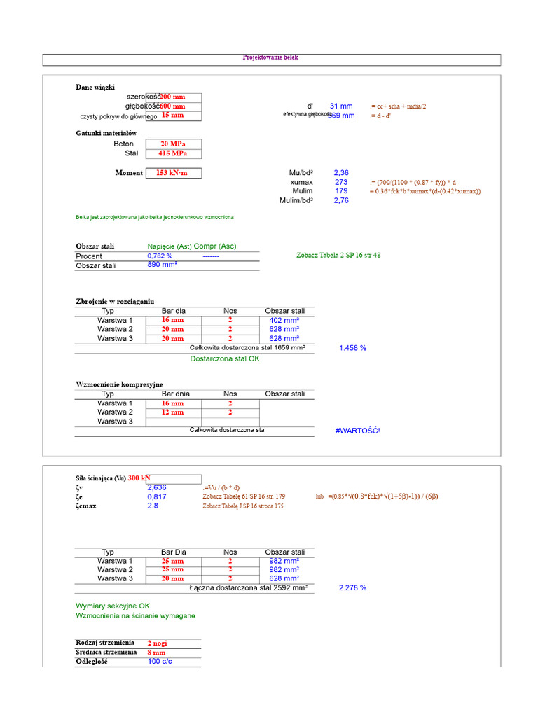 RCC Design Sheets | PDF