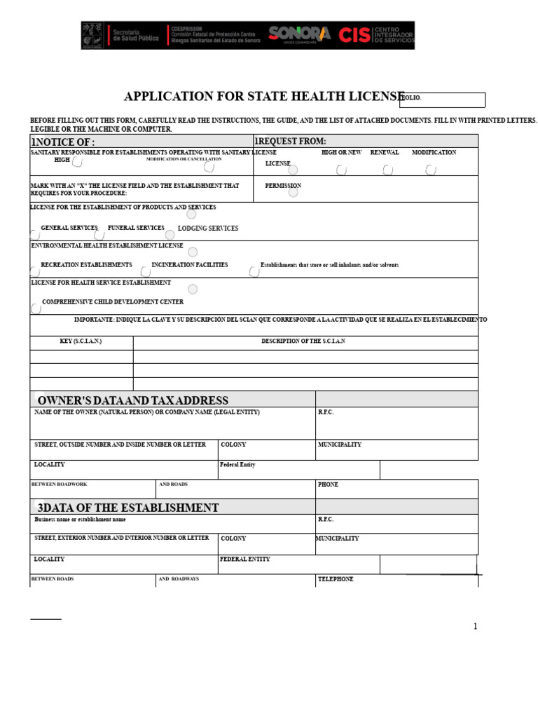 SANITARY LICENSE FORMATS_WORD2003-1 | PDF