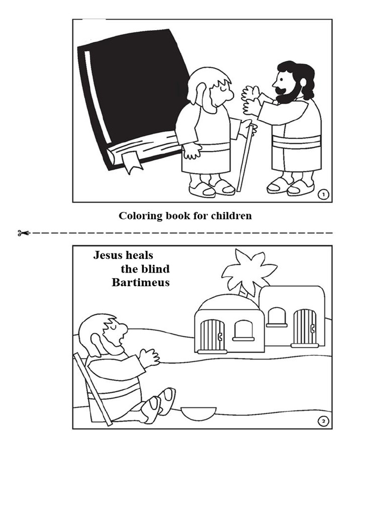 Jesus Heals Bartimaeus Coloring Book | PDF