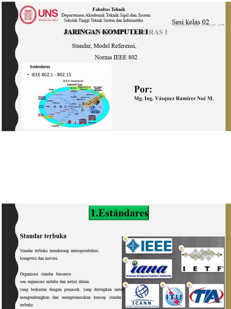 Sesi Teori 02_Standard, Model Referensi, Norma IEEE 802. (19-05-21) | PDF