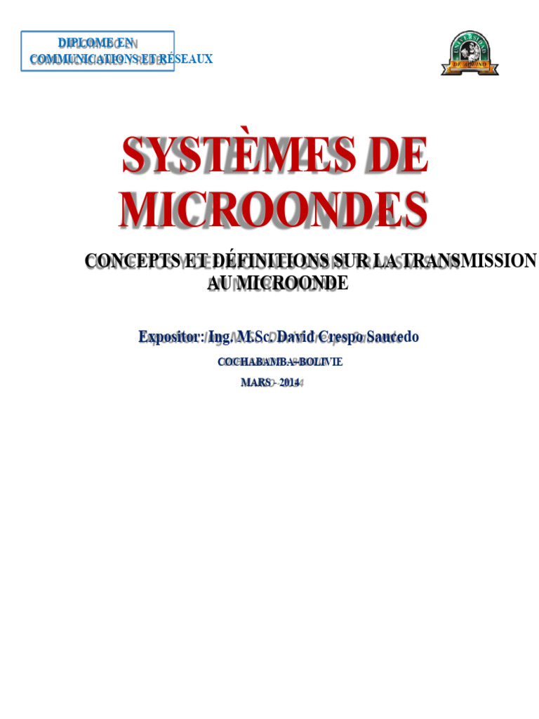 Systèmes de Micro-ondes : Concepts et Applications | PDF | Antenne ...