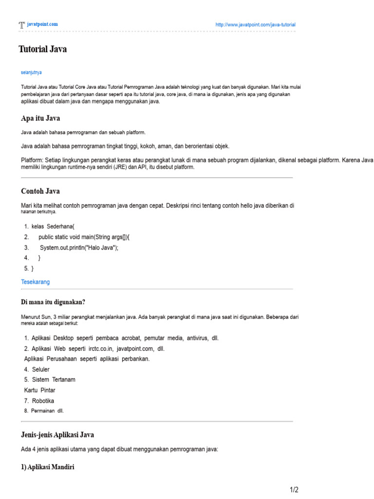 Javatpoint.com Tutorial Java | PDF