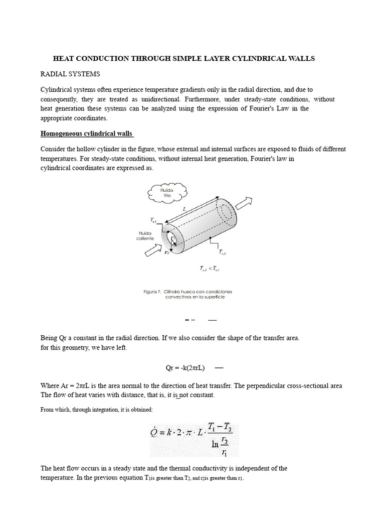 Simple and Composite Cylindrical Wall | PDF | Thermal Conduction | Heat ...