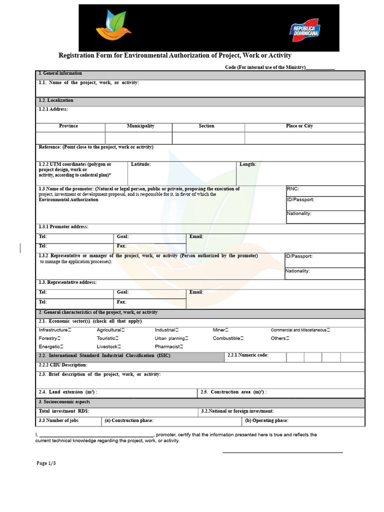 Single Registration Form For Project Work or Activity Res. 11 2016-1-1 ...