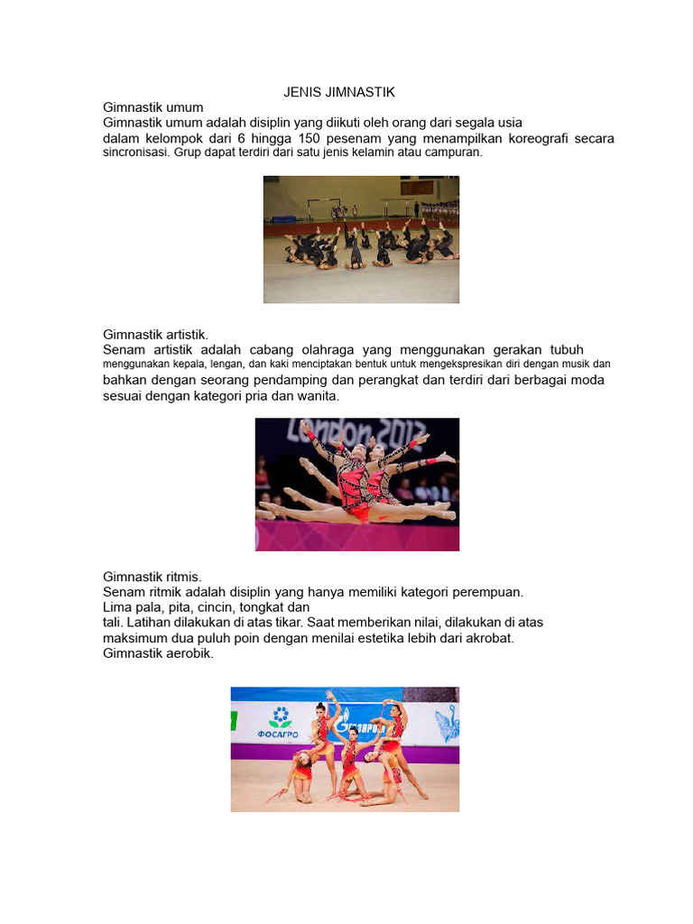 Jenis-Jenis Senam dan Karakteristiknya | PDF