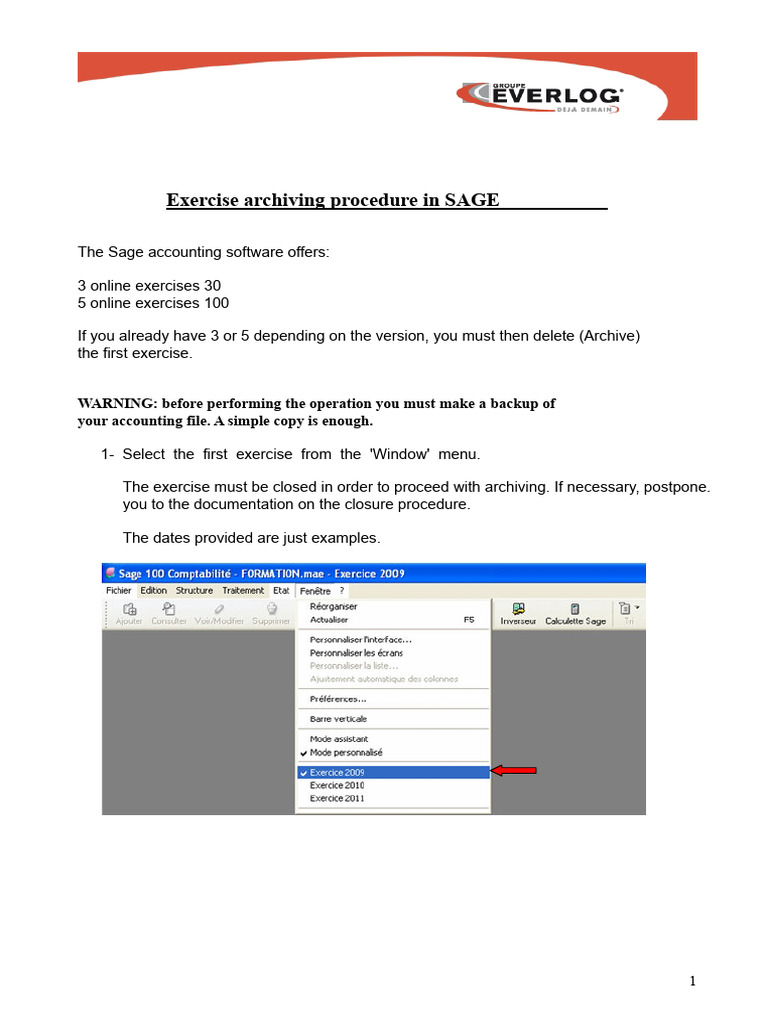 Archiving SAGE Exercise | PDF