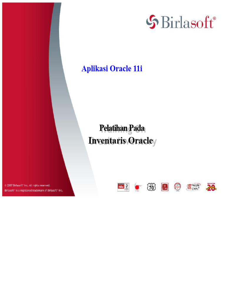 Pelatihan Manajemen Inventaris Oracle 11i | PDF