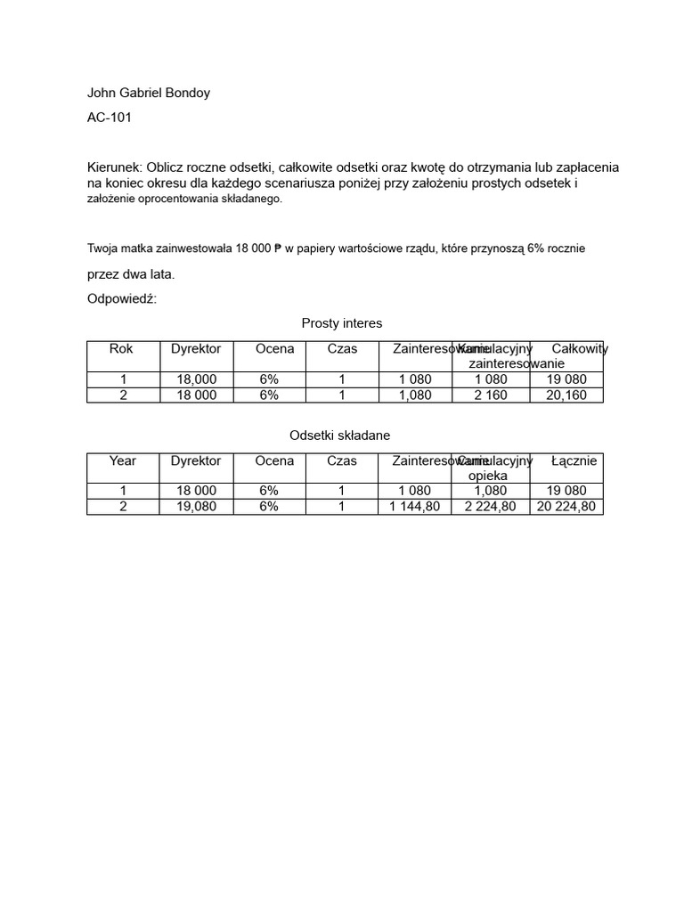 prosty procent | PDF