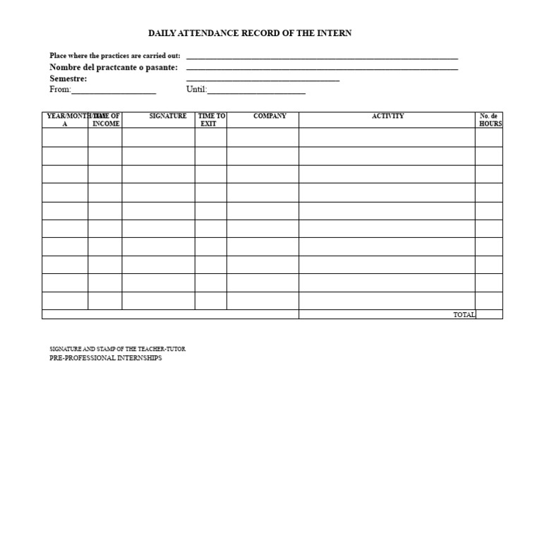 Format 4 (Attendance Record) | PDF