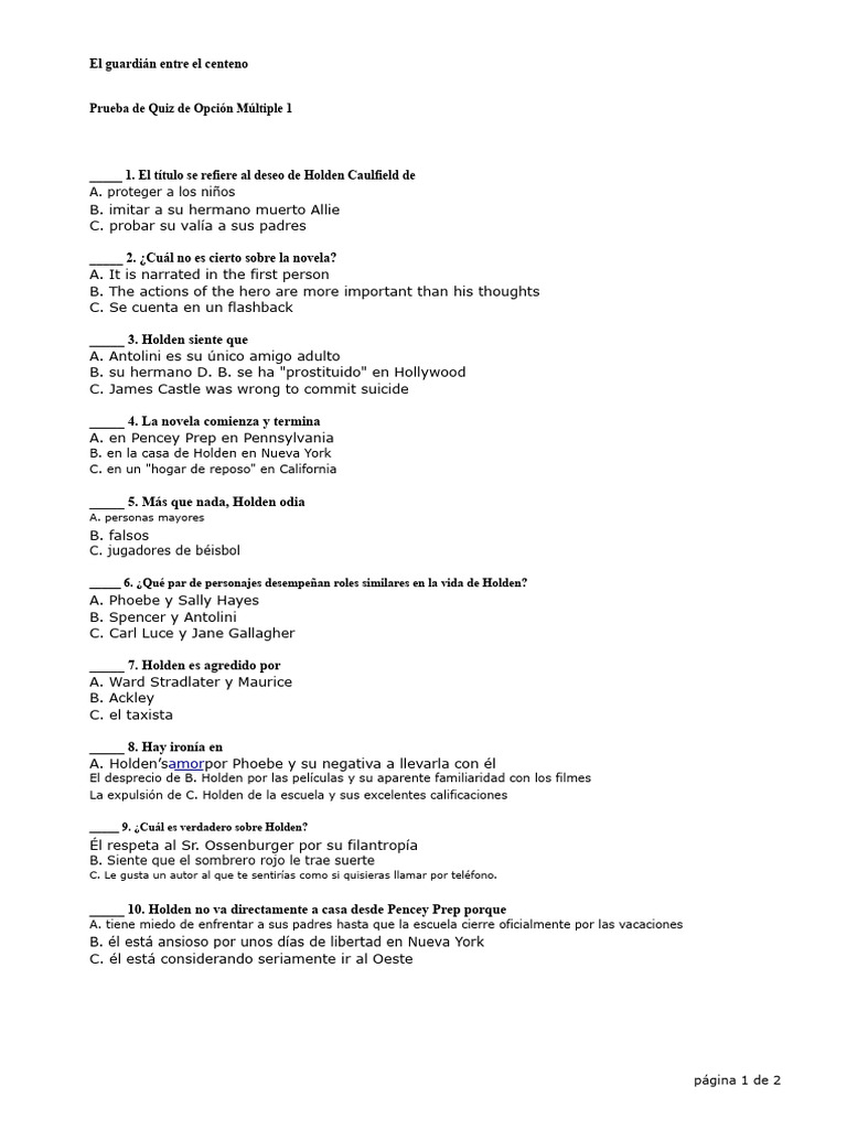 Opción Múltiple | PDF