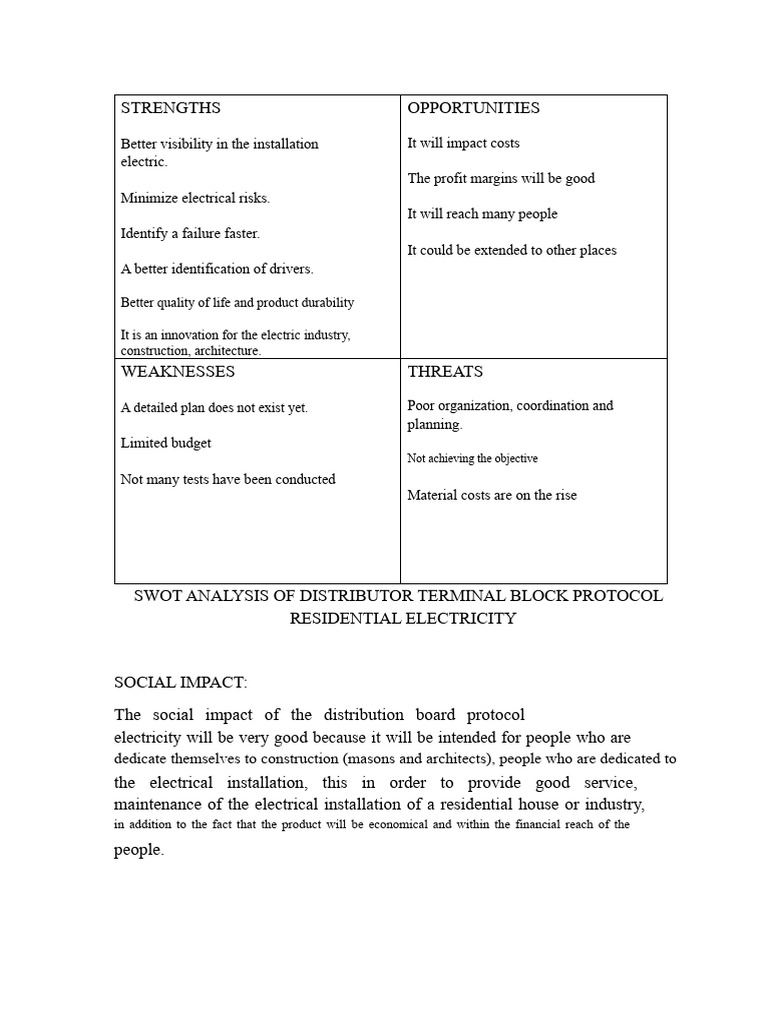 SWOT Analysis. | PDF