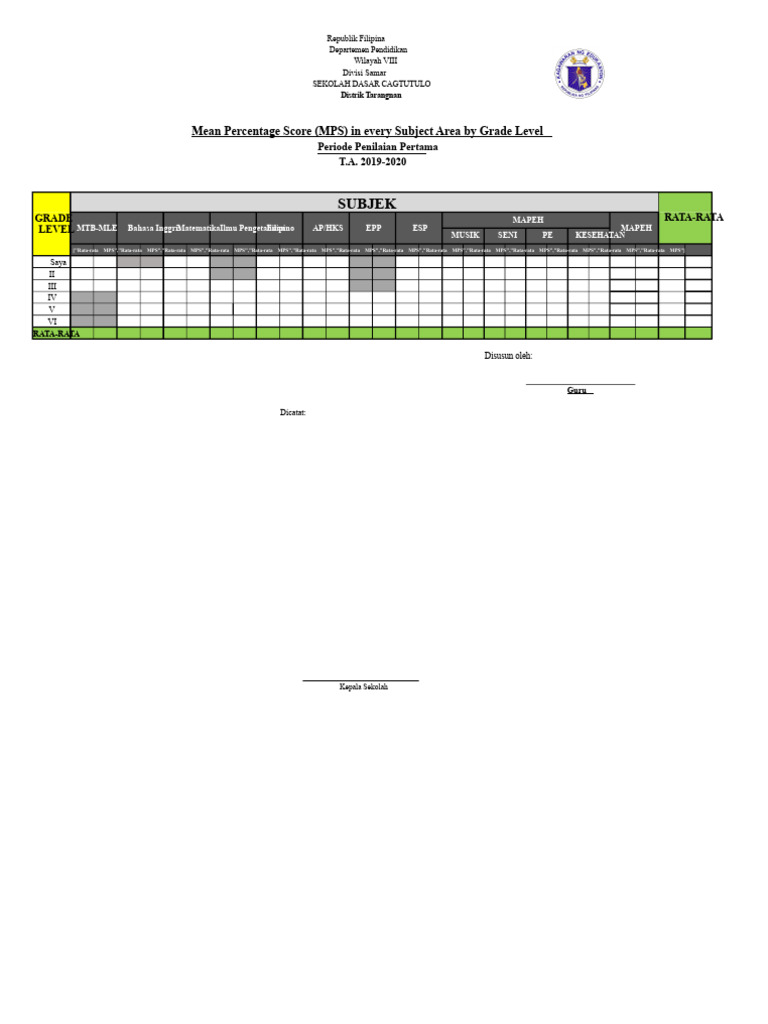 Formulir Kosong Mps q2 | PDF