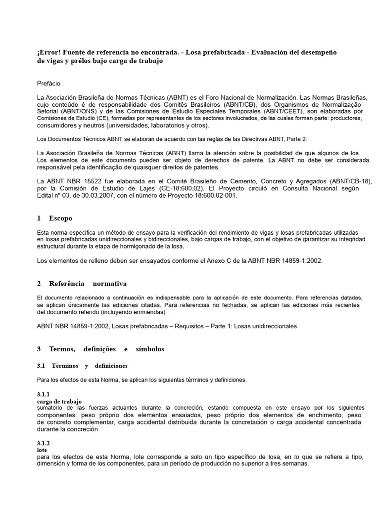 NBR_15522 | PDF | Hormigón | Fuerza