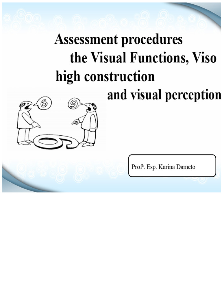 VISUAL CONSTRUCTION AND PERCEPTION CLASS | PDF | Perception | Cognitive ...