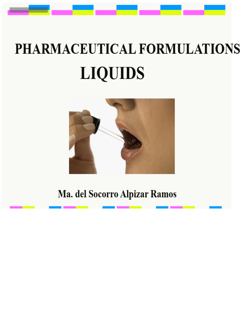 Pharmaceutical Liquid Formulations Guide | PDF | Taste | Solubility