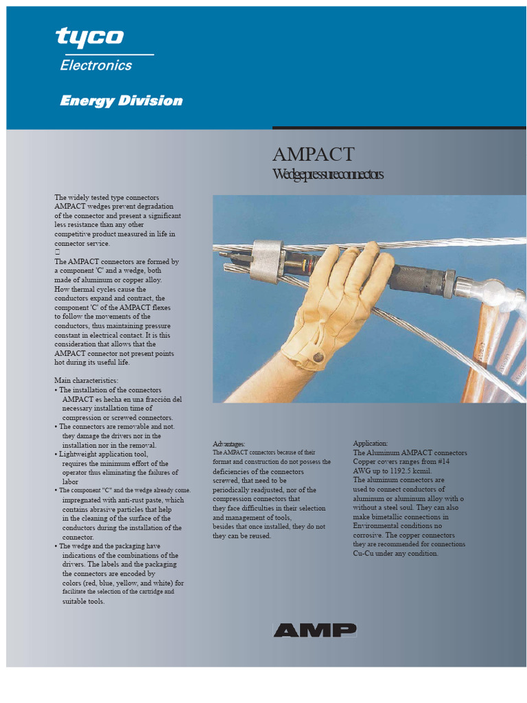 AMPACT Wedge Type Push Connectors | PDF | Electrical Connector ...
