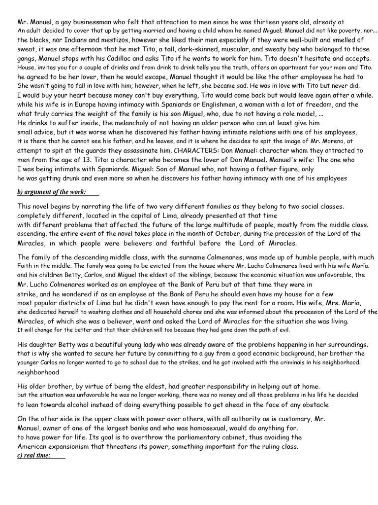 In October, There Are No Miracles | PDF | Narrative | Peru