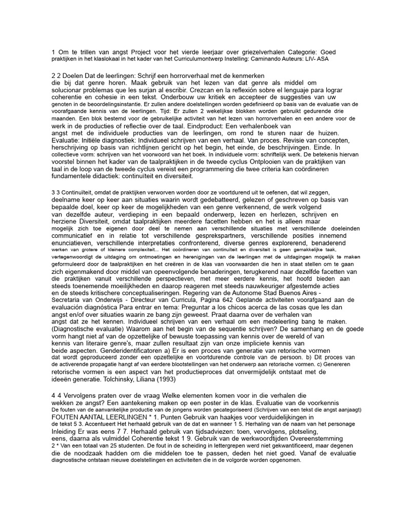 1 Voor Trillen Van Angst Project Van Groep Vier Over Horrorverhalen ...