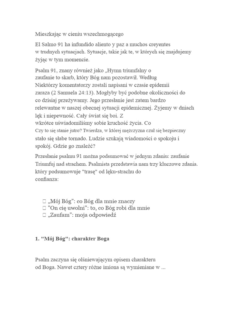 Psalm 91 | PDF