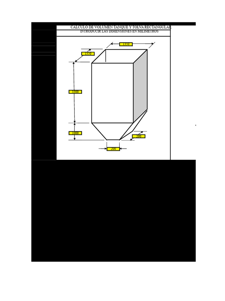 Cálculo de Volume de Tanque e Tolva | PDF