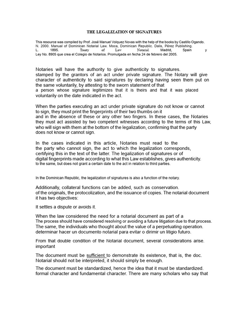 The Legalization of Signatures | PDF | Notary Public | Signature