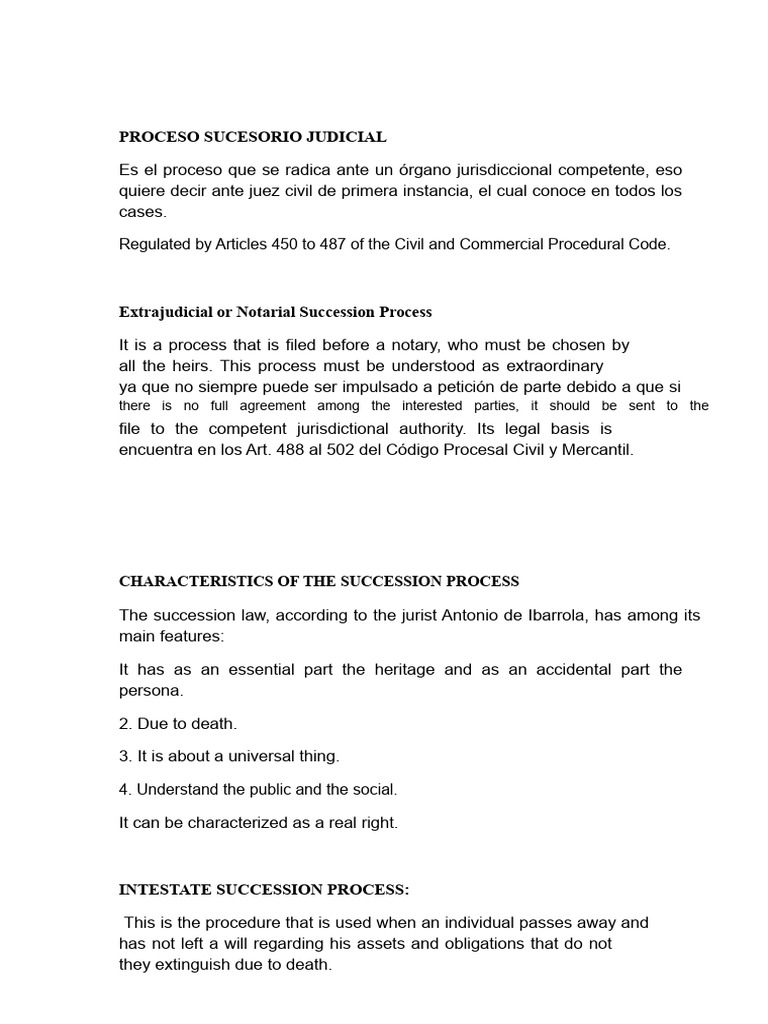 Intestate Succession Process | PDF | Inheritance | Will And Testament