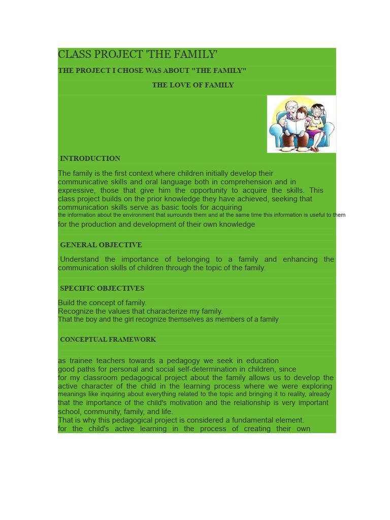 third grade family project | PDF | Pedagogy | Human Communication