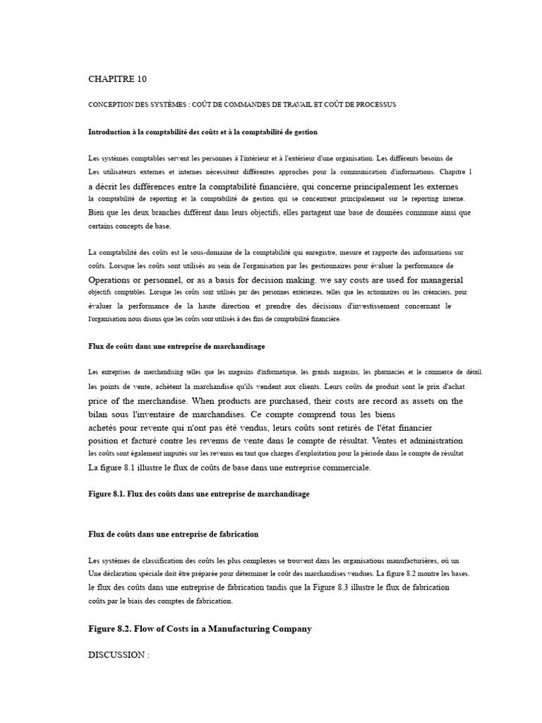 Coûts de travail et processus en comptabilité | PDF | Comptabilité ...