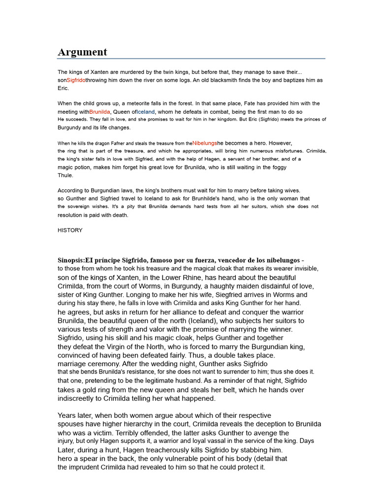 Argument | PDF | Germanic Heroic Legends | Norse Mythology