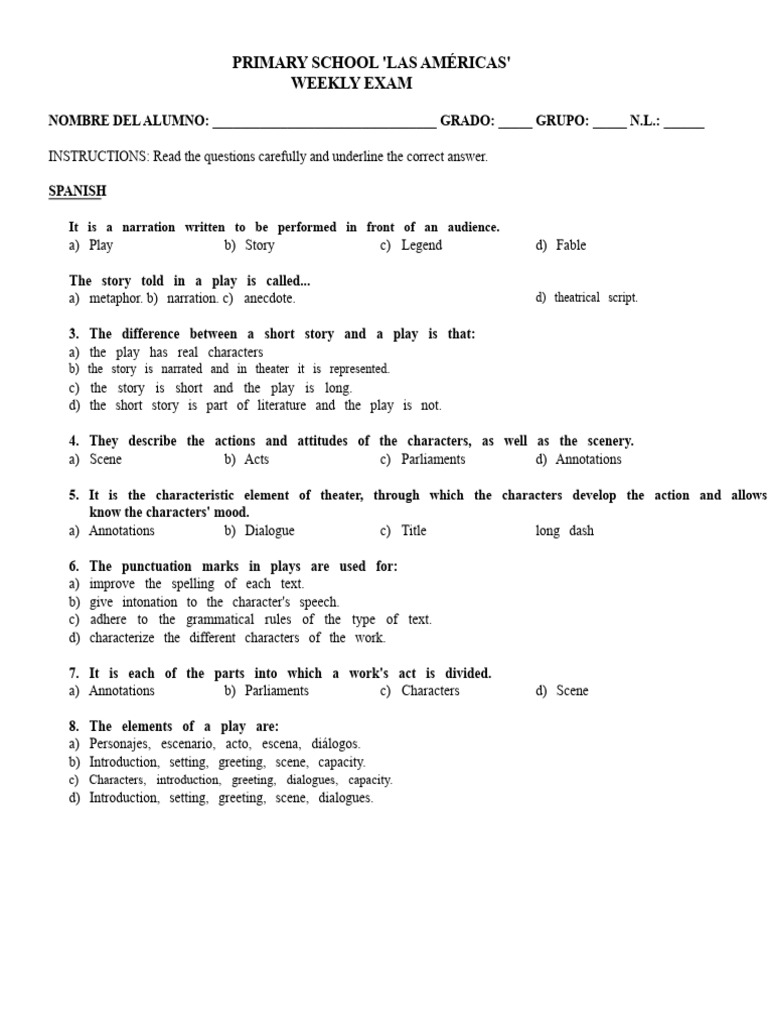 BLOCK III EXAM SIXTH GRADE | PDF | Mesoamerica