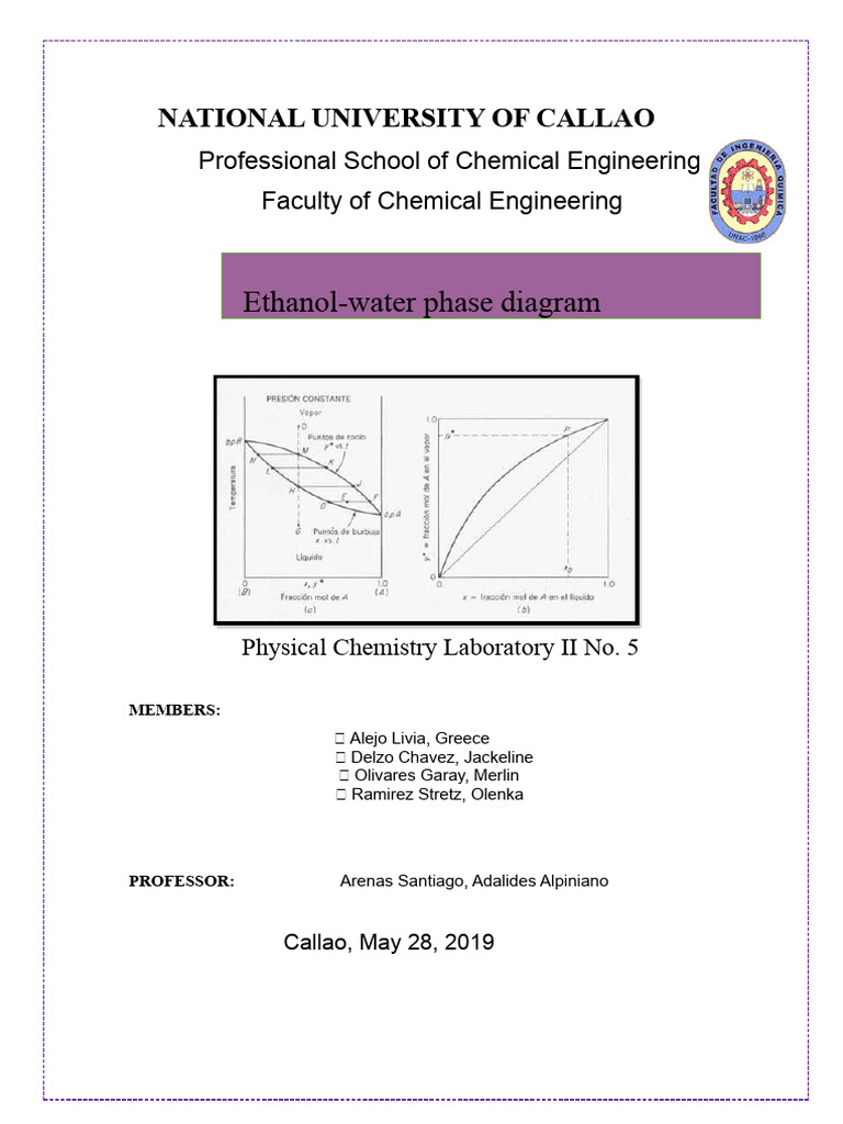 FICO II Report No. 5 - Ethanol-Water Phase Diagram | PDF | Phase ...