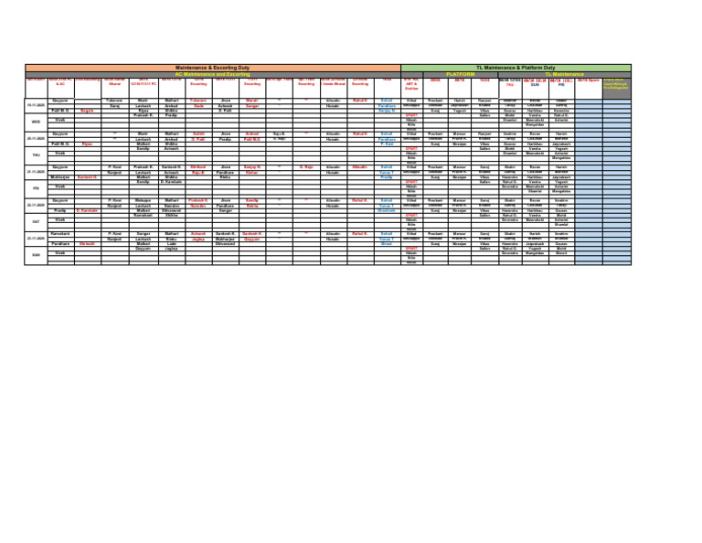 Duty Chart 23.11.2025 | PDF
