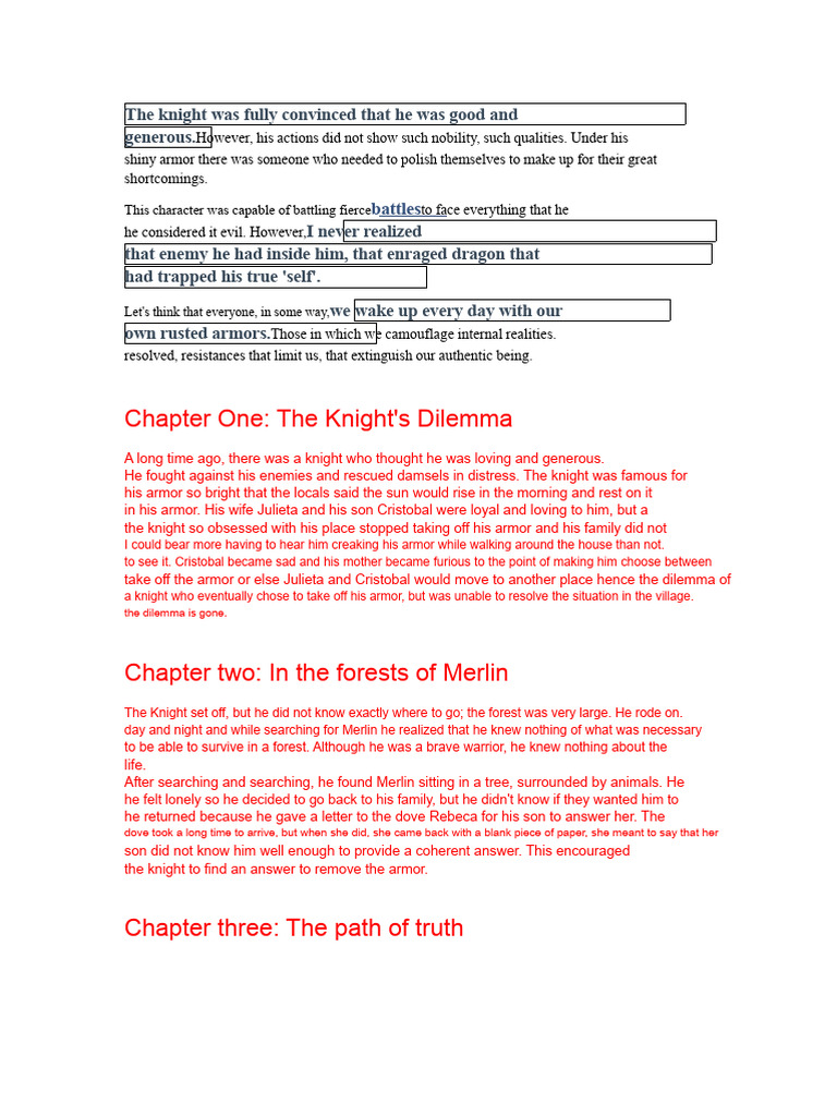 The Knight's Journey to Self-Discovery | PDF