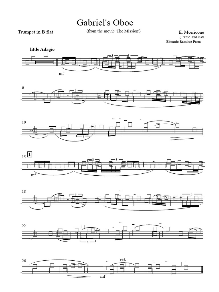 Gabriel's Oboe 01 Trumpet 1st B Flat | PDF