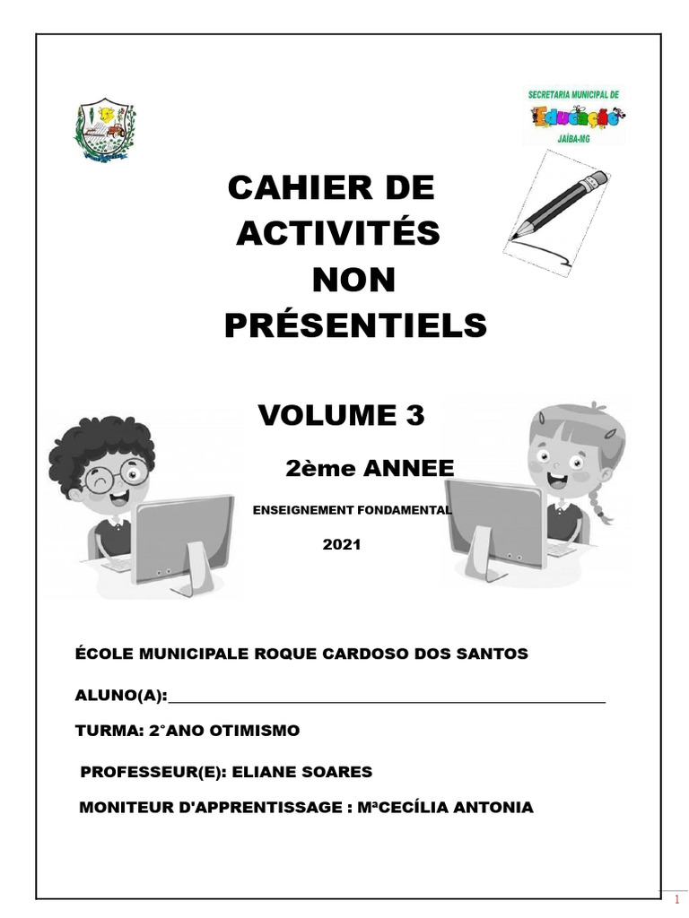 Cahier d'activités scolaires 2e année | PDF