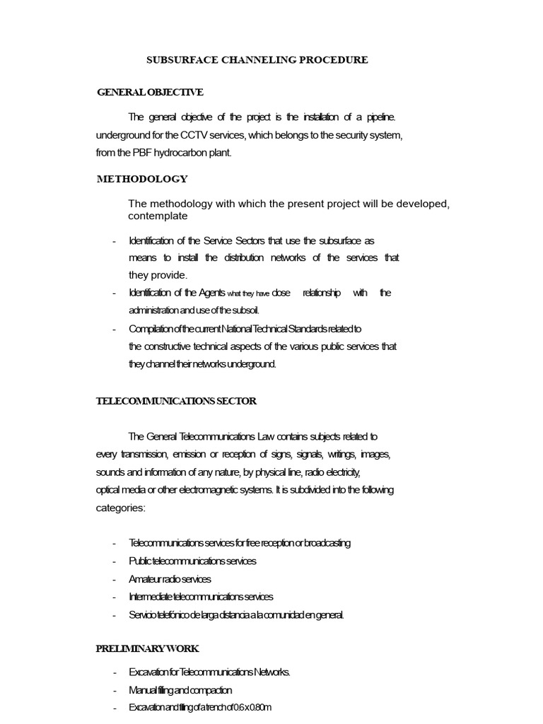 Subsurface Pipeline Installation Guide | PDF | Telecommunications | Radio