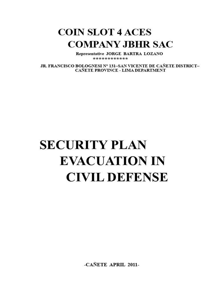 Civil Defense Security Plan for JBHR SAC | PDF | Fires | Emergency ...