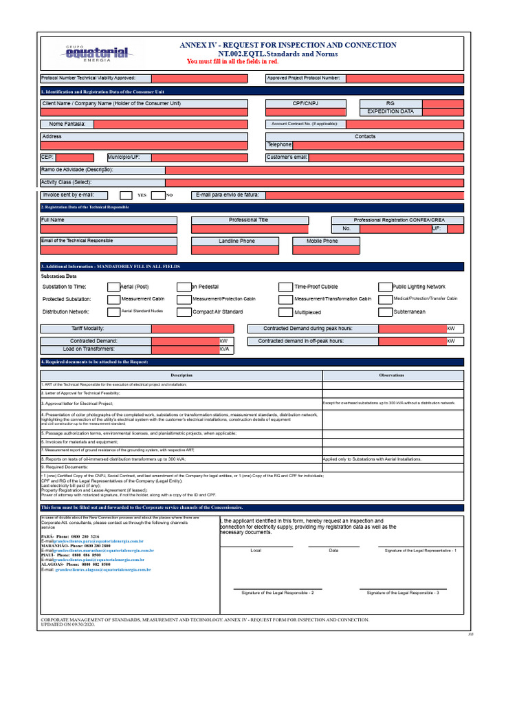 Inspection and Connection Request Form | PDF