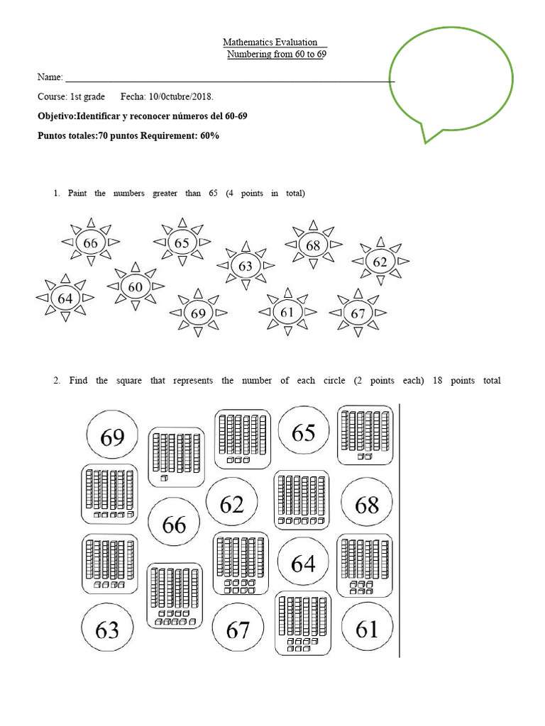 Mathematics Assessment 60-69 | PDF
