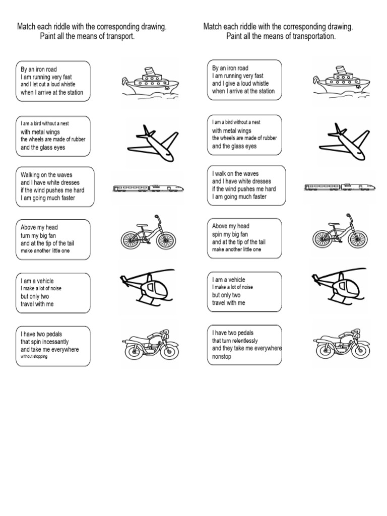 Riddles and Drawings of Transport | PDF