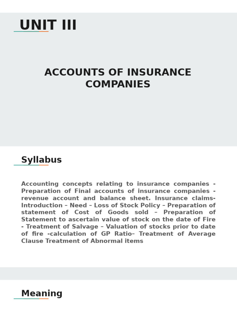 Insurance Company Accounting Basics | PDF | Reinsurance | Insurance