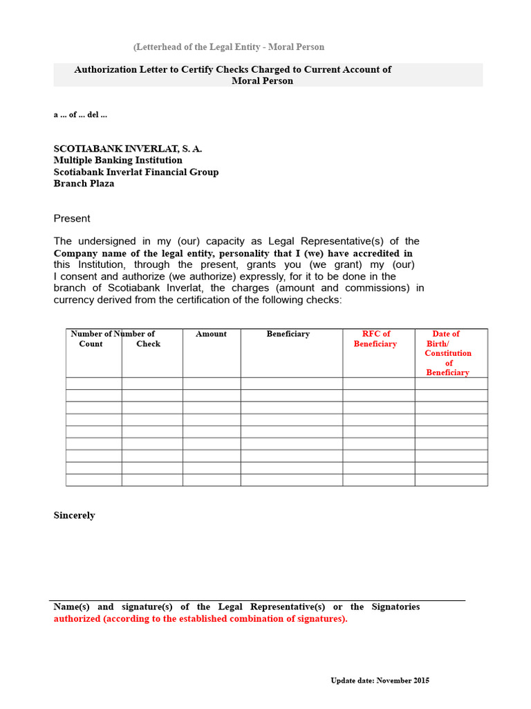 Self-Certification Letter For Checks | PDF