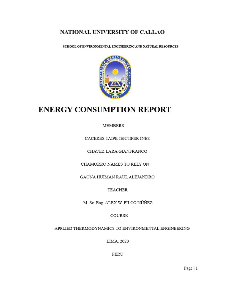 Energy Consumption Analysis Report | PDF | Home Appliance | Electric ...