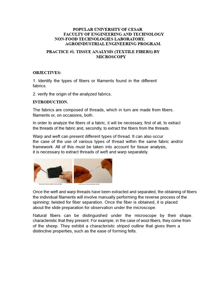 identification of fibers under the microscope | PDF | Textiles | Yarn