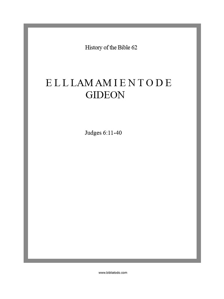 62 The calling of Gideon | PDF | Books Of The Hebrew Bible | Old ...
