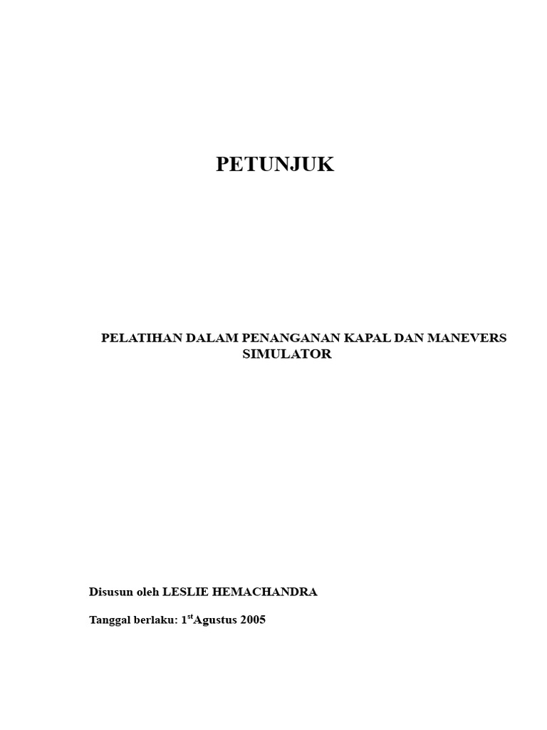 Pelatihan Simulator Maneuver Kapal | PDF