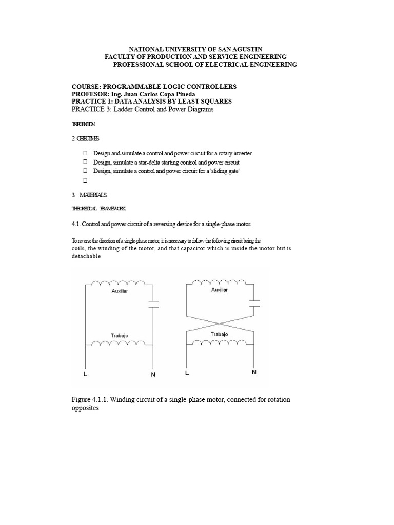 PRACTICE 3 LADDER Control and Power Diagrams | PDF | Relay | Equipment