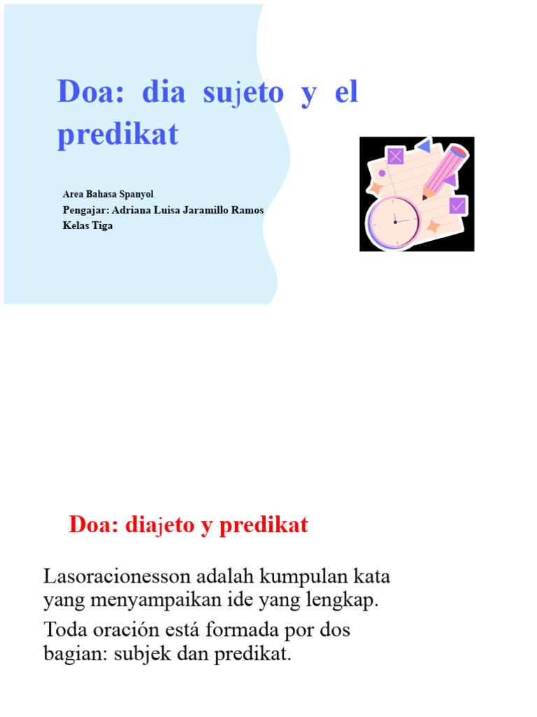 Subjek dan Predikat dalam Kalimat | PDF