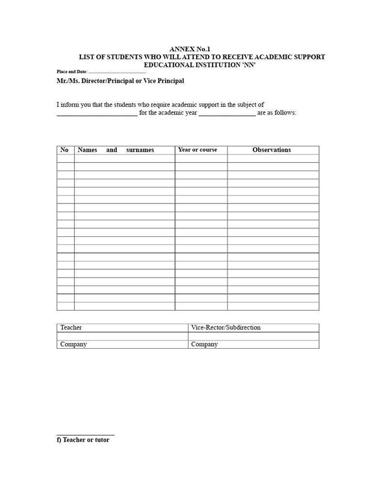 Academic Support Plan for Students | PDF | Learning | Behavioural Sciences